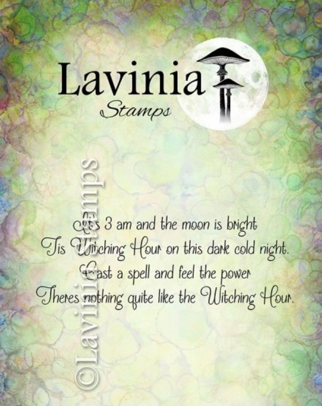 NEW Lavinia Witching Hour Stamp Sentiment Clear Cling Stamp Lavinia Clear Cling Stamp Curling ...