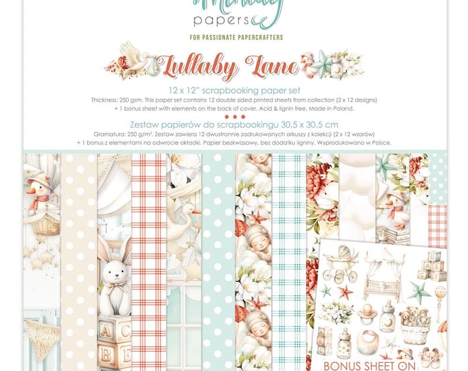 Mintay 12x12 Lullaby Lane Paper Pack - Double Sided Paper - 12x12 Paper ...
