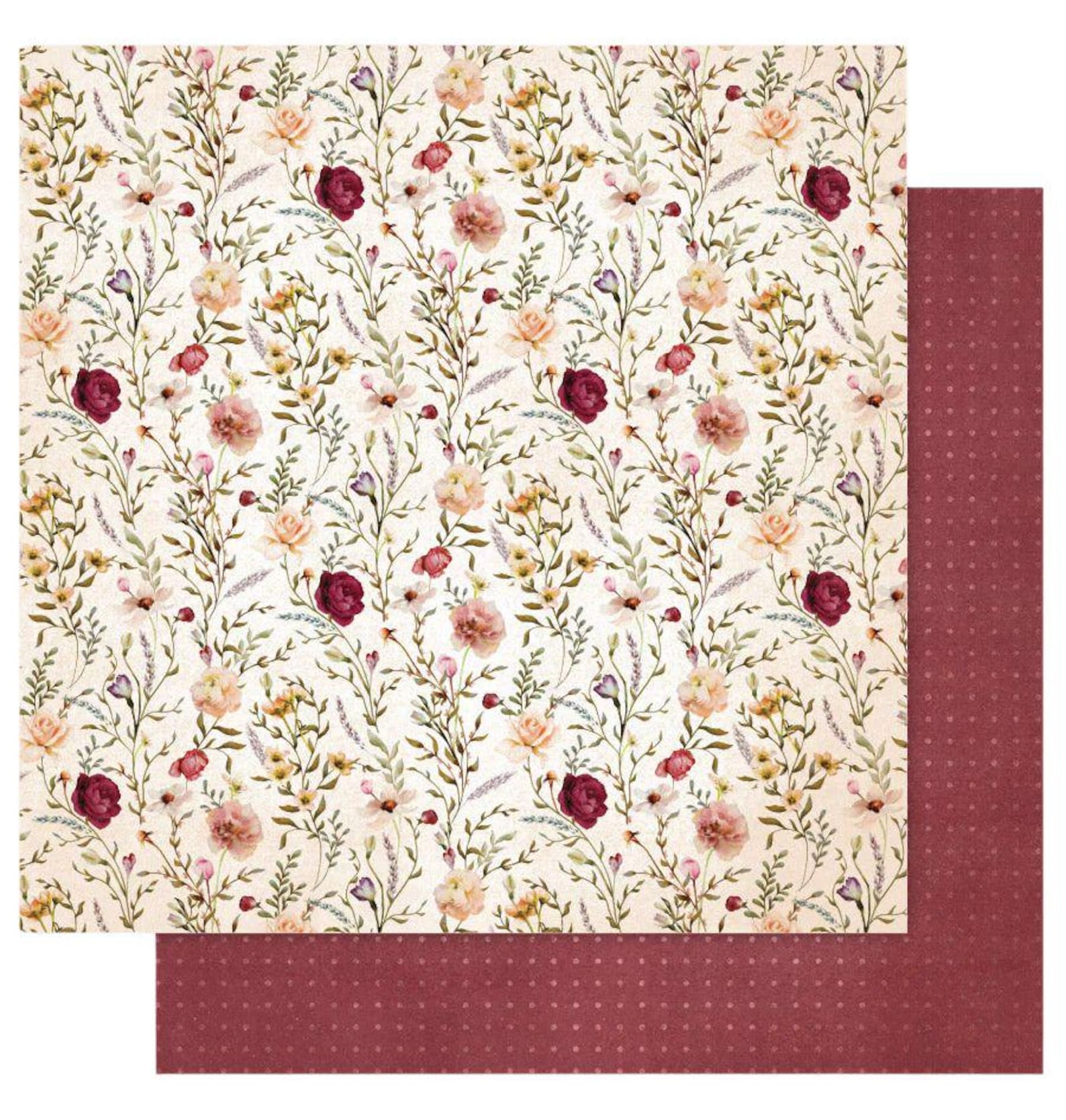 Paper Rose Studio 6x6 Vintage Rose Paper Pad - Double Sided Cardstock ...