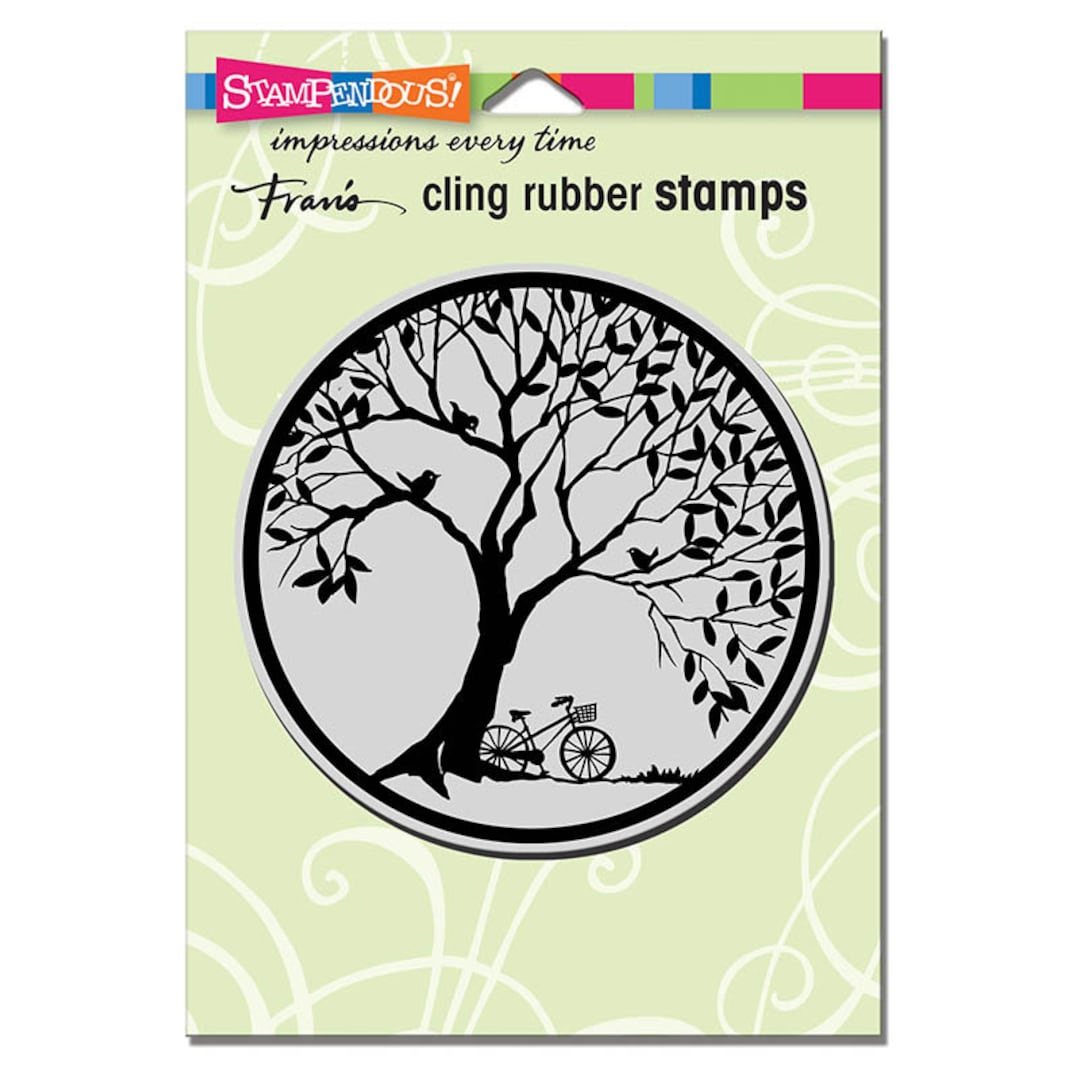 Stampendous Tree Circle Rubber Stamp - Tree Rubber Stamp - Tree Circle ...