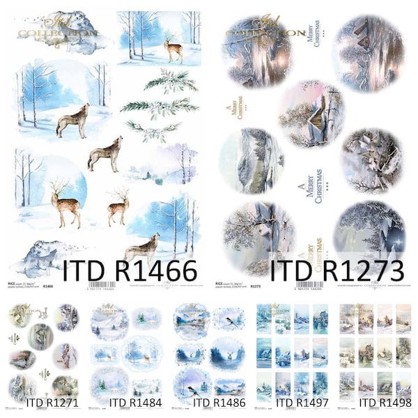 Winter Scenes Rice Paper - Etsy