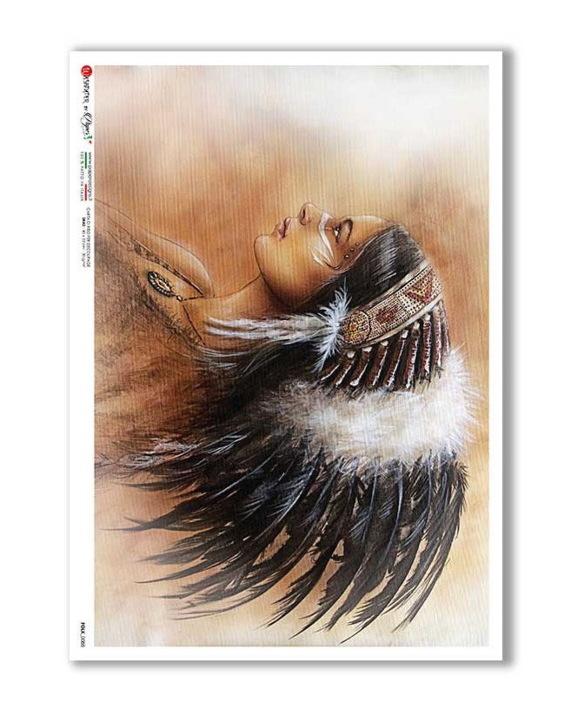 Paper Designs Rice Paper - Folk Paper - Ethnic Rice Paper - Decoupage ...