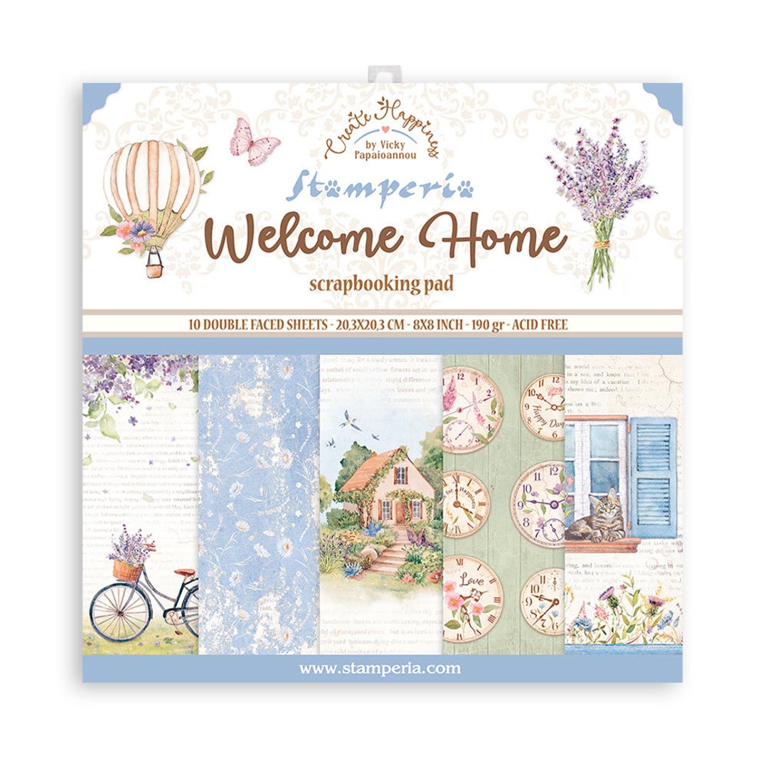 Stamperia 8x8 Welcome Home Cardstock - Stamperia - Double Sided ...