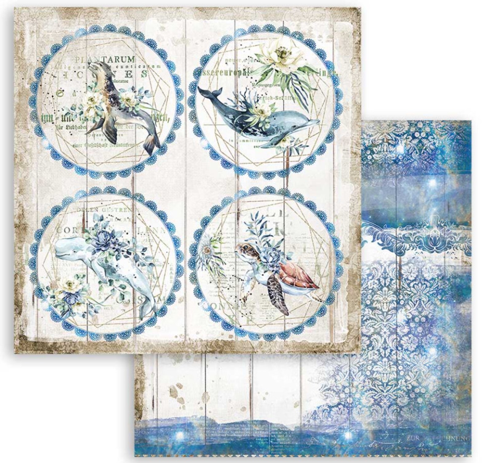 Stamperia 8x8 Romantic Sea Dream Stamperia Double Sided Cardstock ...