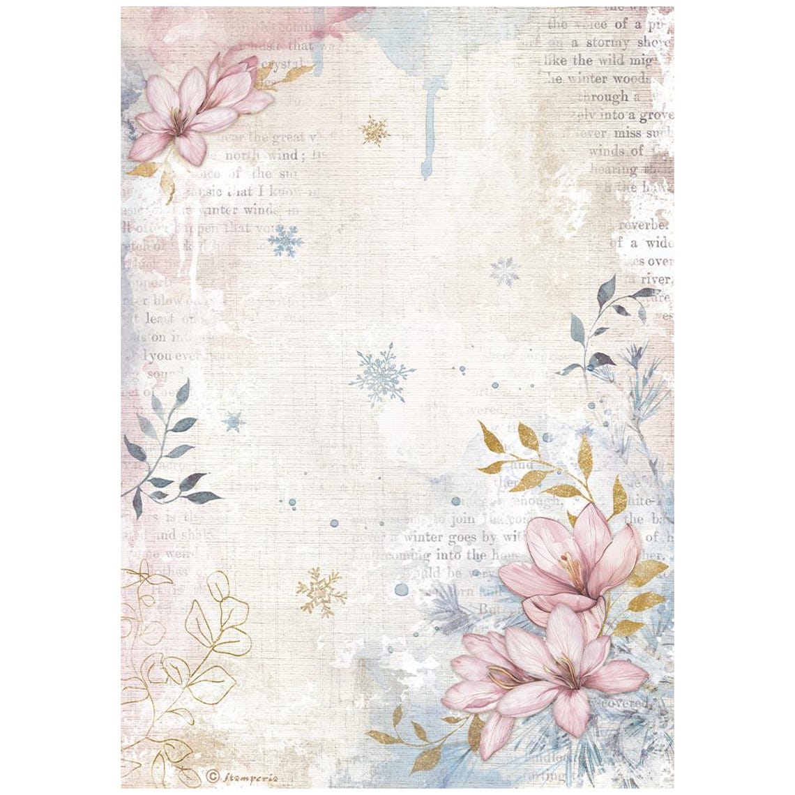 Stamperia A4 Dewdrops 6pk Rice Paper - Decoupage Rice Paper - Create ...