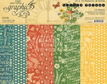 Graphic 45 12x12 Make A Splash Patterns and Solids 12 X 12 Cardstock ...