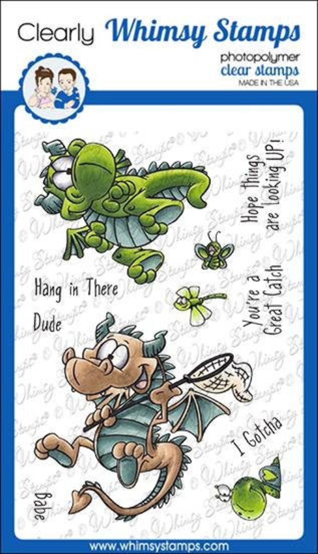 Whimsy Stamps Flight of the Dragons - Dragon Cling Stamp - Clear Cling ...