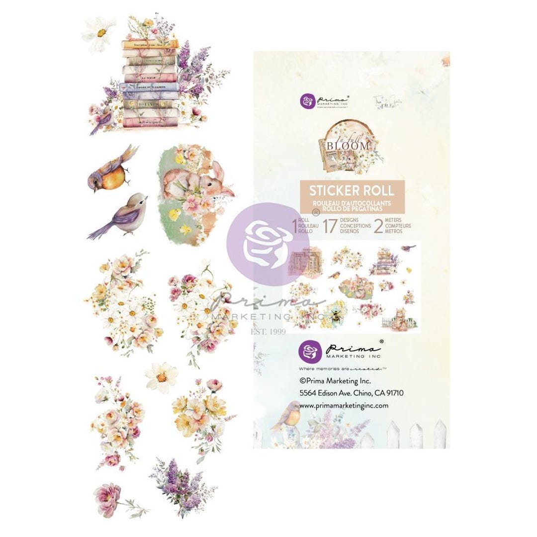 Prima in Full Bloom Sticker Roll - 2 Meters - in Full Bloom - Flower ...