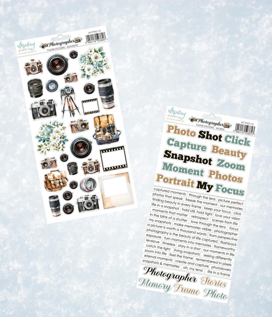 Mintay Photographer Elements Stickers - Words Stickers - Cardboard ...