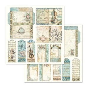 Stamperia 12x12 Music Cardstock - Double Sided Cardstock - 12x12 ...