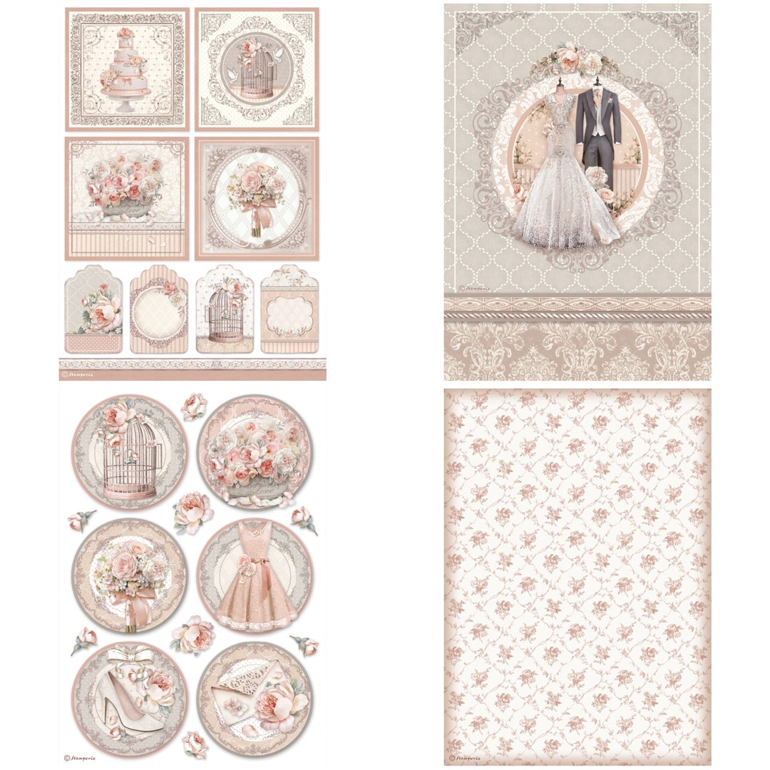 Stamperia A4 You & Me Rice Paper - Decoupage Rice Paper - Wedding Rice ...