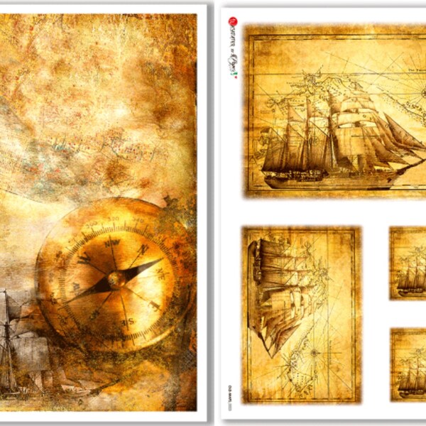 Decoupage Nautical - Etsy