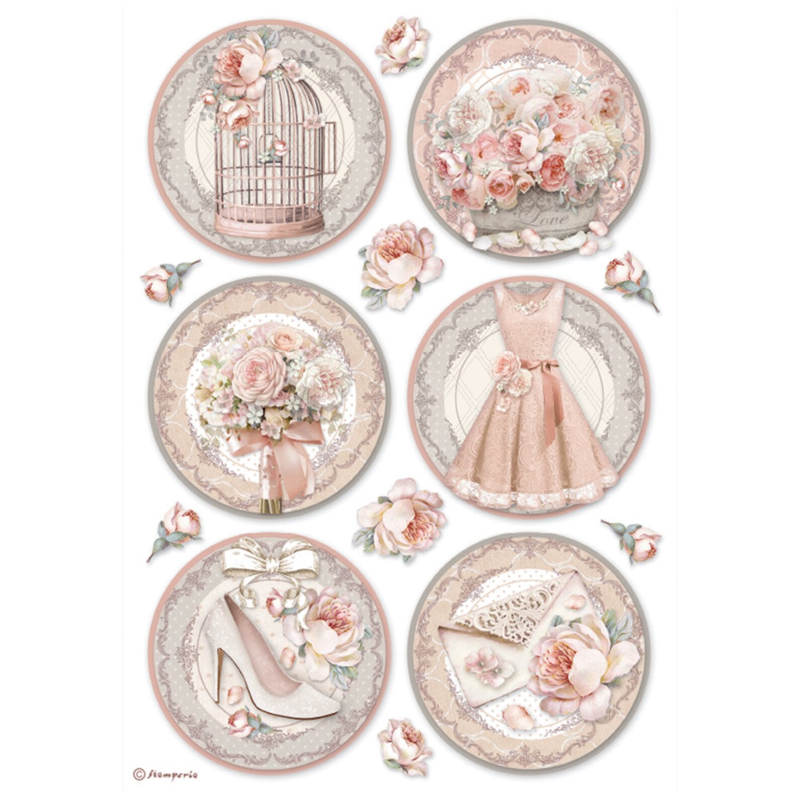 Stamperia A4 You & Me Rice Paper - Decoupage Rice Paper - Wedding Rice ...