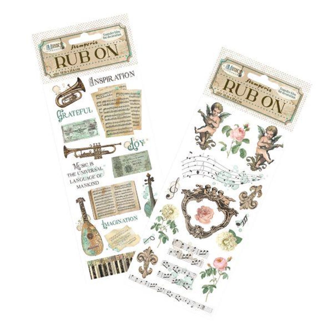 Stamperia Music Rub Ons - Music Transfers - Transfer Film - Small ...