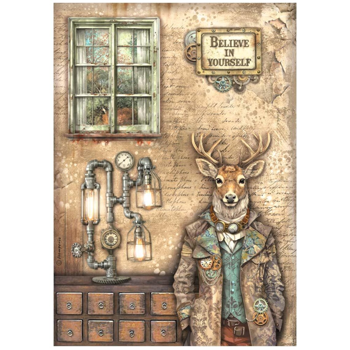 Stamperia A4 Alterego Paper - Decoupage Rice Paper - Animals in Clothes ...