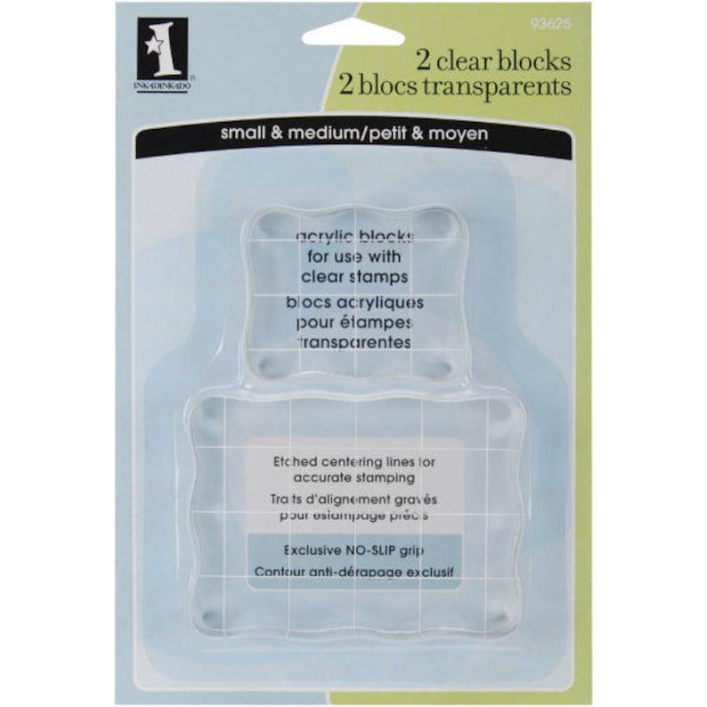 Small & Med Acrylic Stamp Blocks Stamp Blocks Versatile Blocks ...