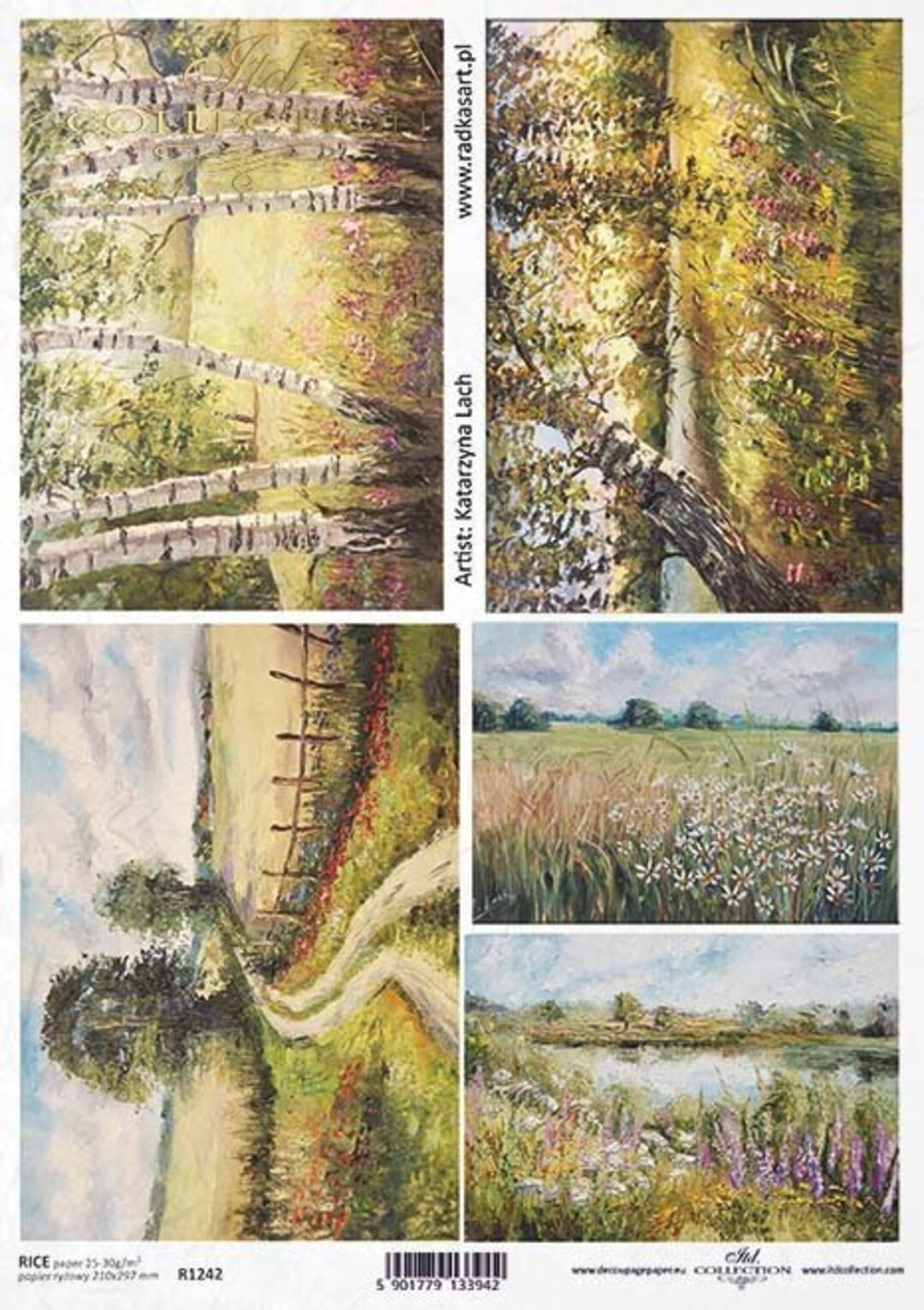ITD Collection Idyllic Landscapes Rice Paper - Rice Paper - Flower Rice ...