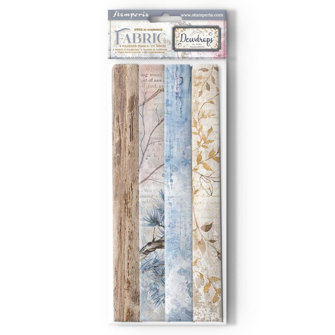 Stamperia Dewdrops Fabric Sheets - Stamperia Fabric Sheets - Patterned ...