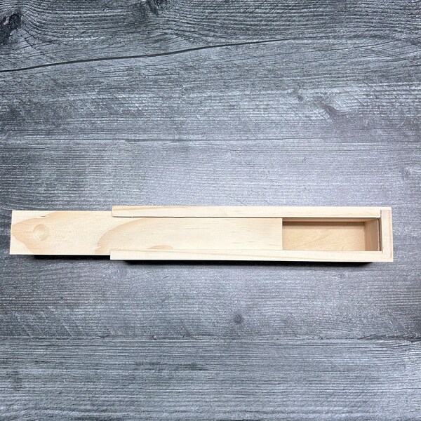 Wood Pencil Box - Etsy