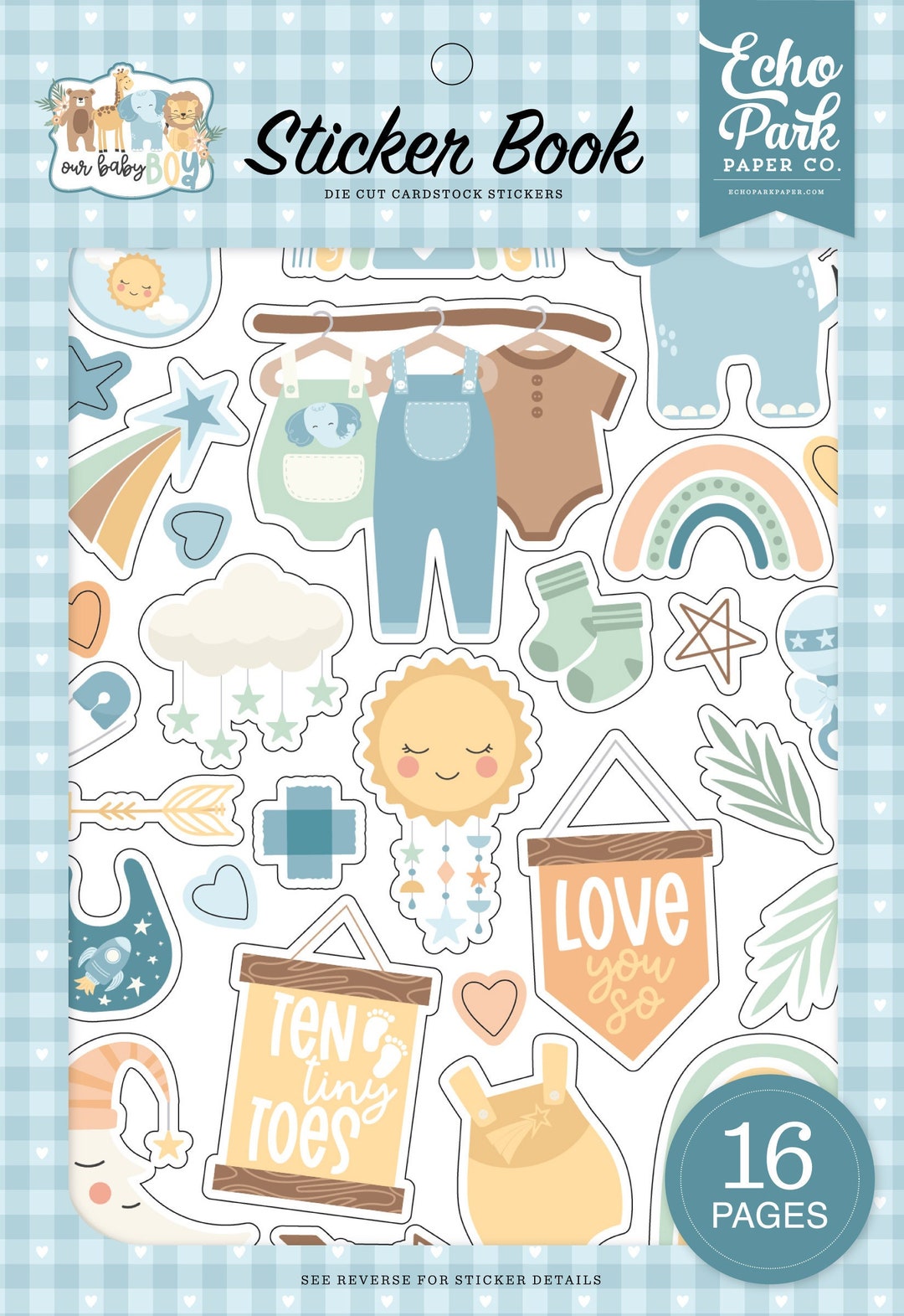 Our Baby Boy Sticker Book Echo Park Sticker Book Die Cut Cardstock ...