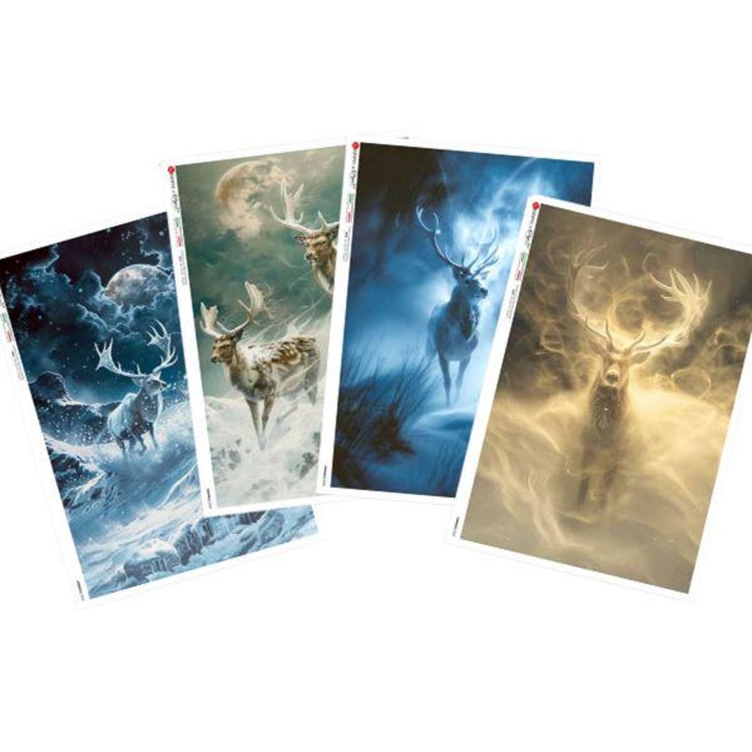 Paper Designs A4 Rice Paper - Deer Rice Paper - Stag Rice Paper ...