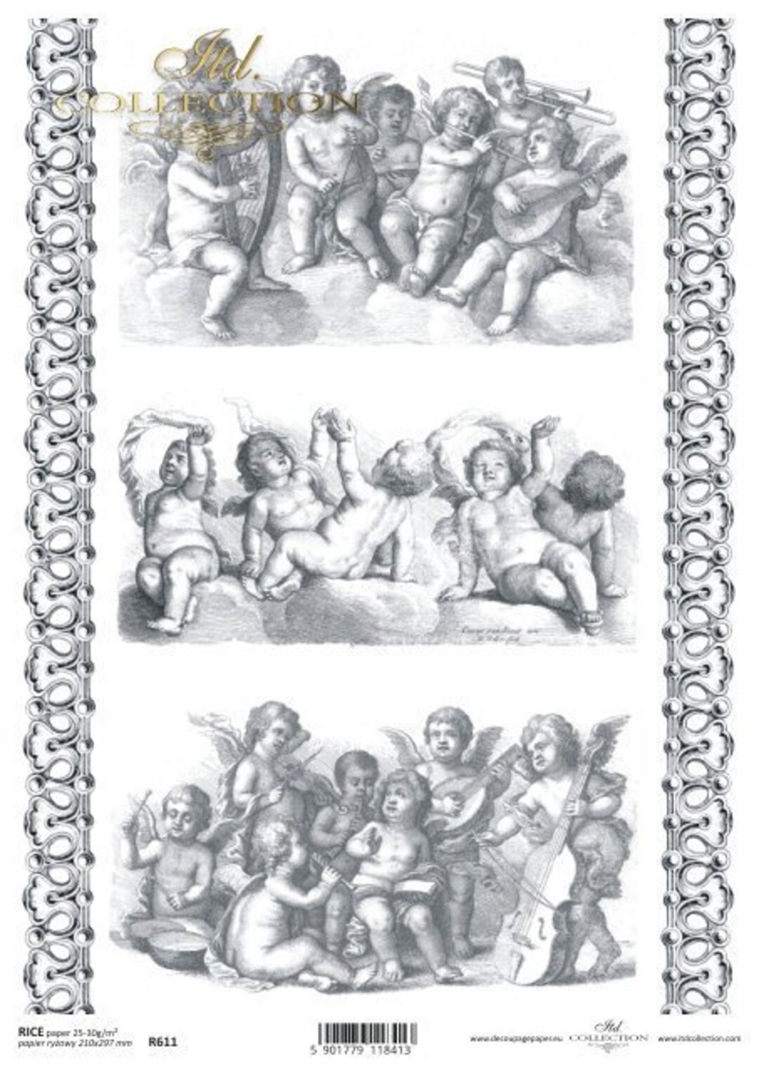 ITD Collection Angel/cherub Rice Paper - ITD Collection Rice Paper ...