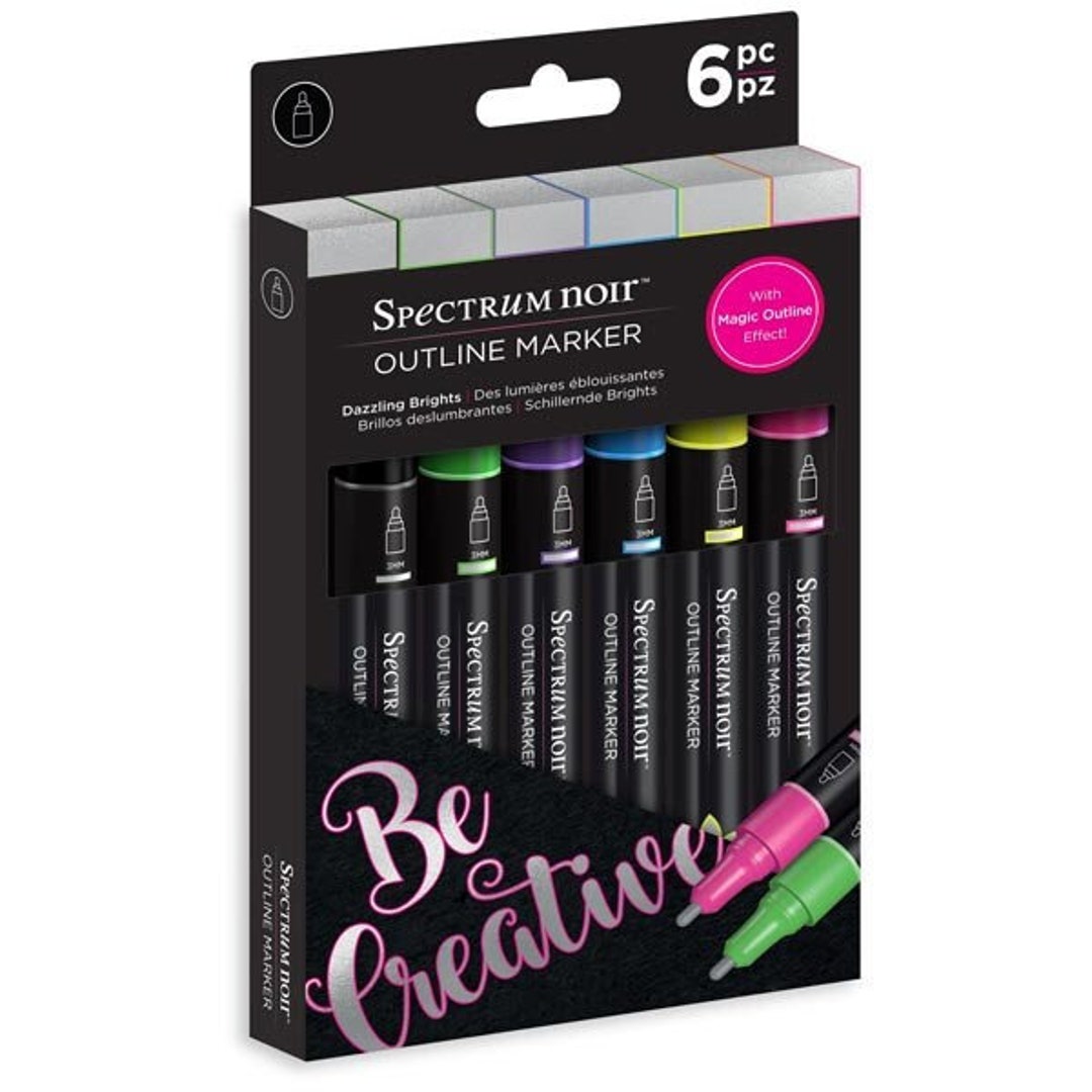 Spectrum Noir Dazzling Brights Outline Markers - Spectrum Outline ...