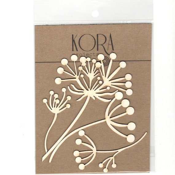 KORA Dill Flower Chipboard Pieces Flower Chipboard KORA - Etsy