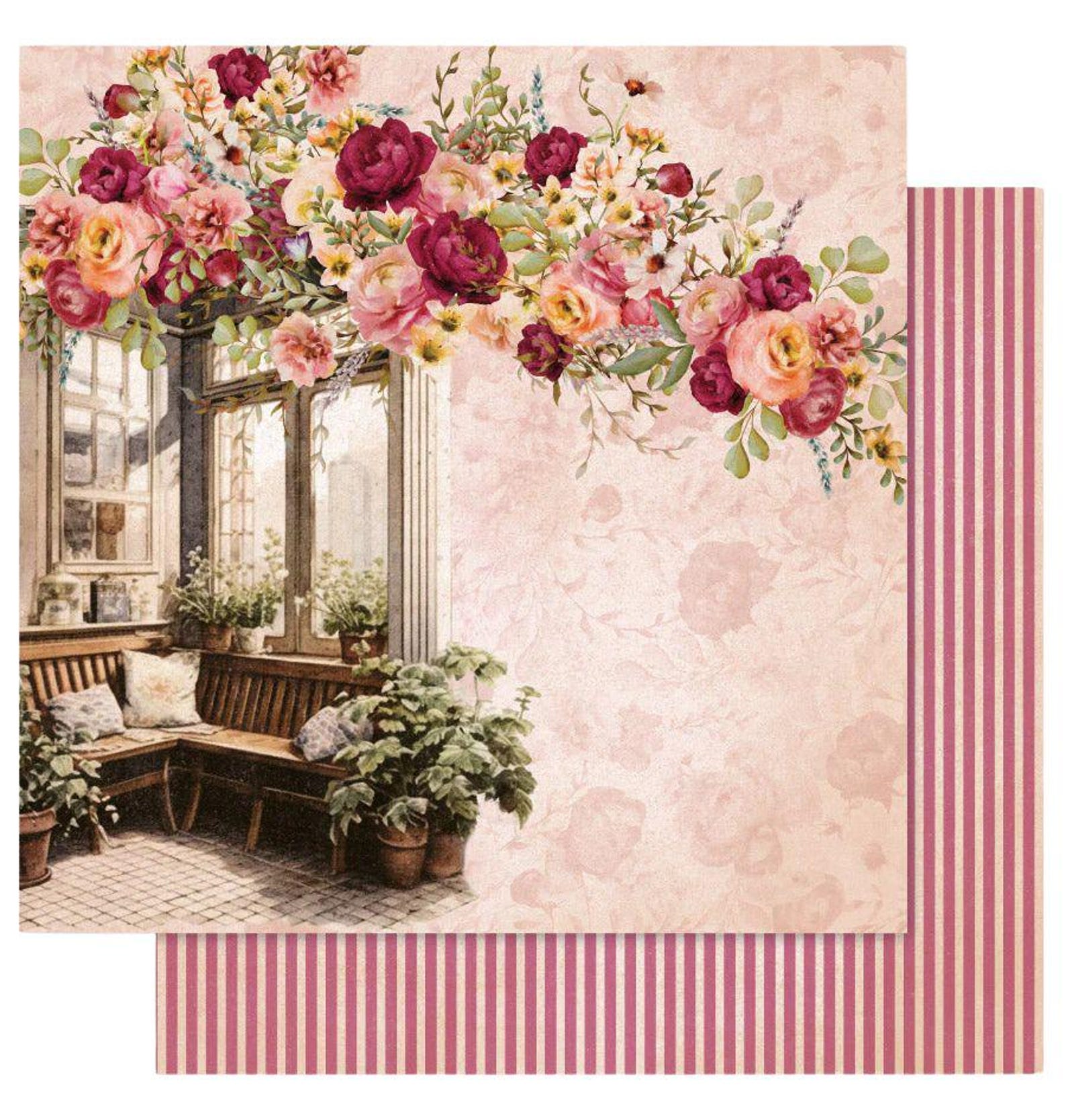 Paper Rose Studio 6x6 Vintage Rose Paper Pad - Double Sided Cardstock ...