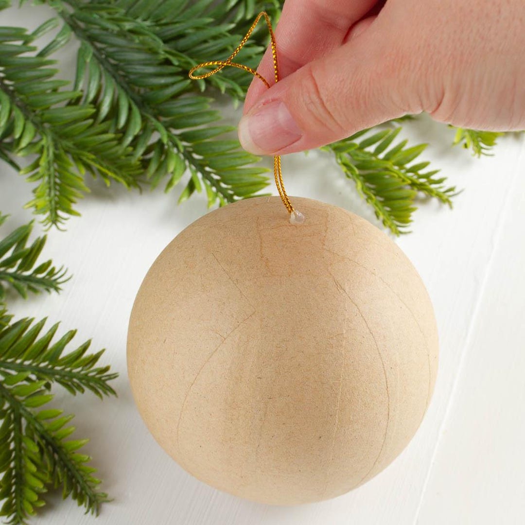 Paper Mache Ball Ornament- Paper Mache Base - Paper Mache Round Ball ...