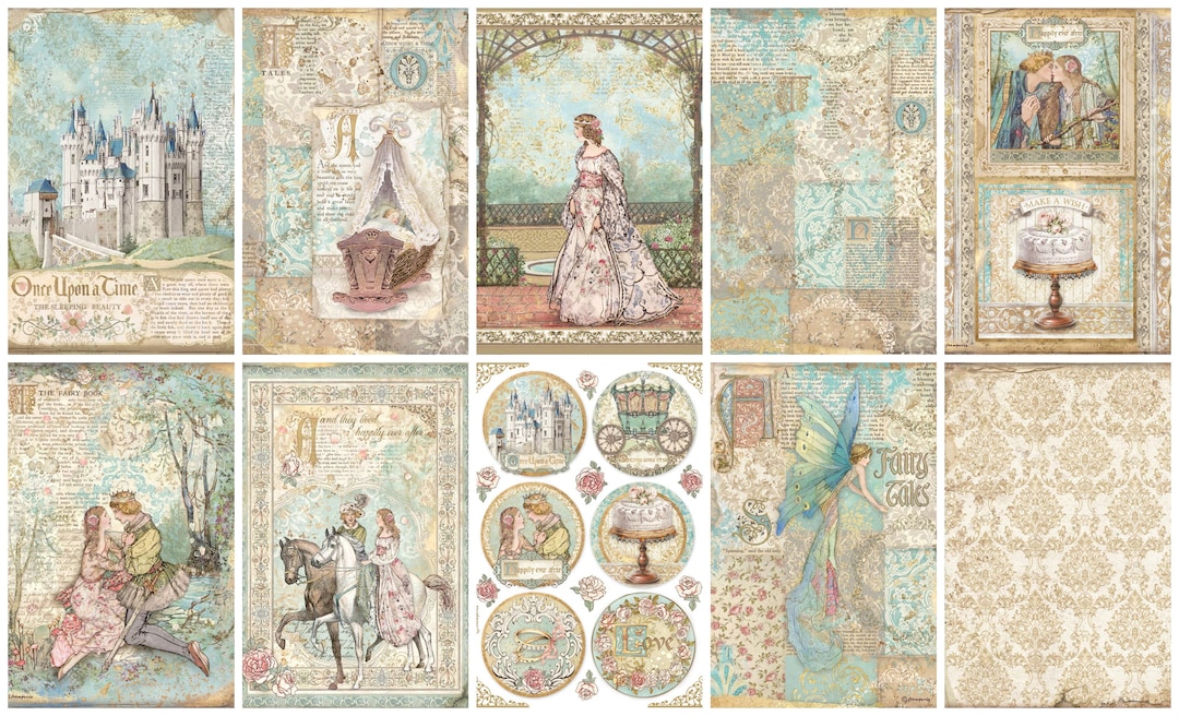 Stamperia Sleeping Beauty A4 Rice Paper - Decoupage Rice Paper ...