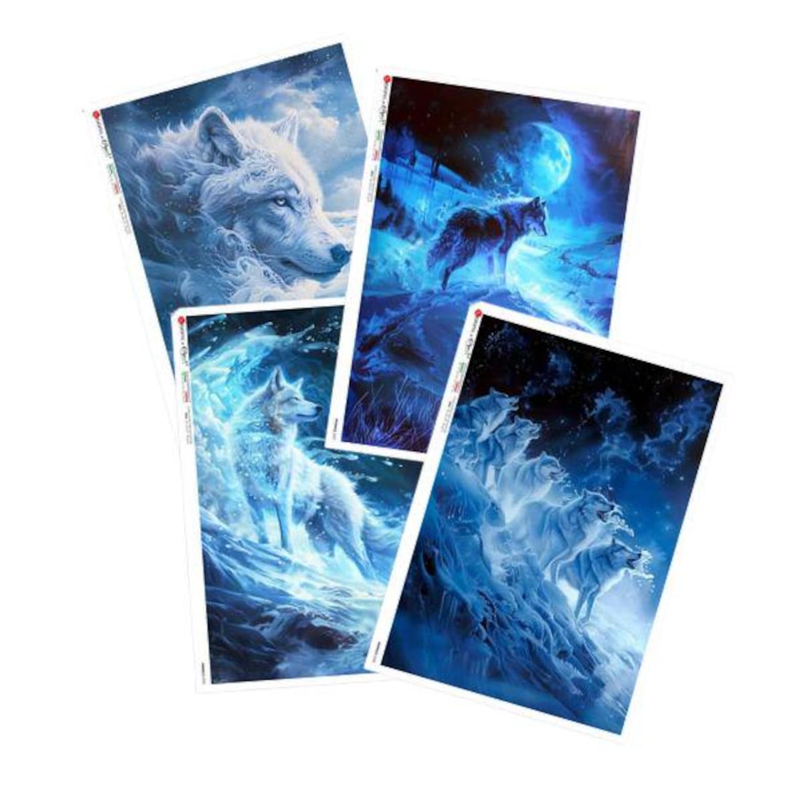 Paper Designs A4 Rice Paper - Wolf Rice Paper - Wolves Rice Paper ...
