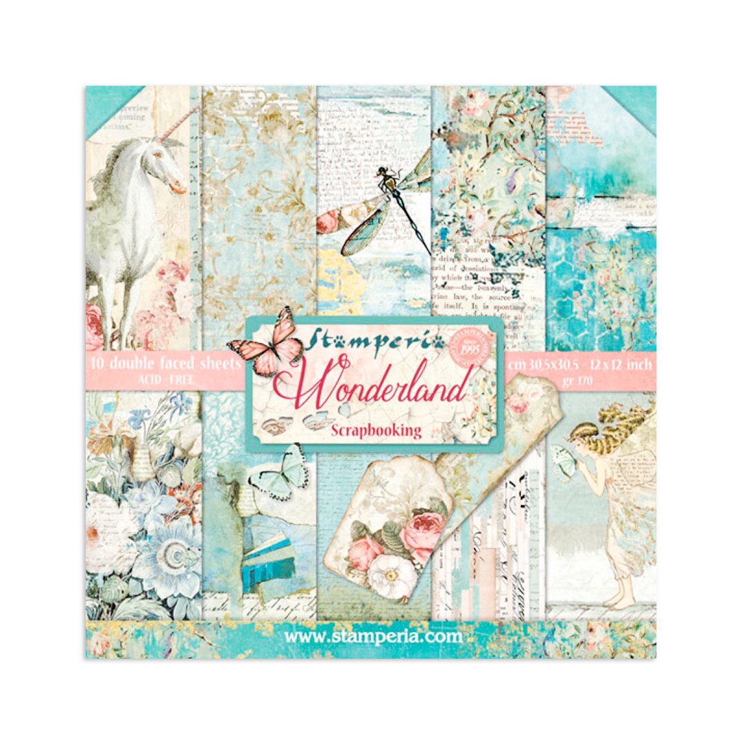 Stamperia 12x12 Wonderland Cardstock - Double Sided Paper - 12x12 ...