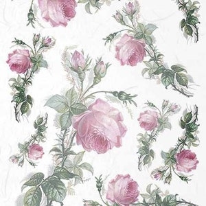 ITD Collection Flowers, Roses Rice Paper - Roses Rice Paper - Rice ...