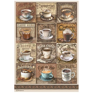 Stamperia A4 Coffee and Chocolate Rice Paper - Decoupage Rice Paper ...