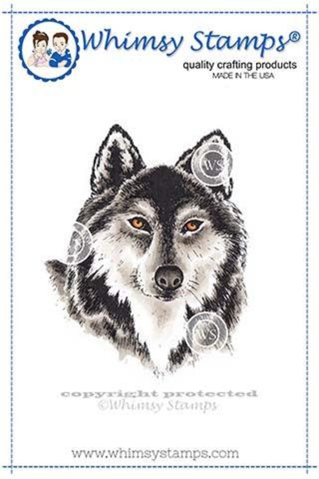 Whimsy Stamps Wolf Head Rubber Cling Stamp Wolf Rubber Stamp Rubber ...