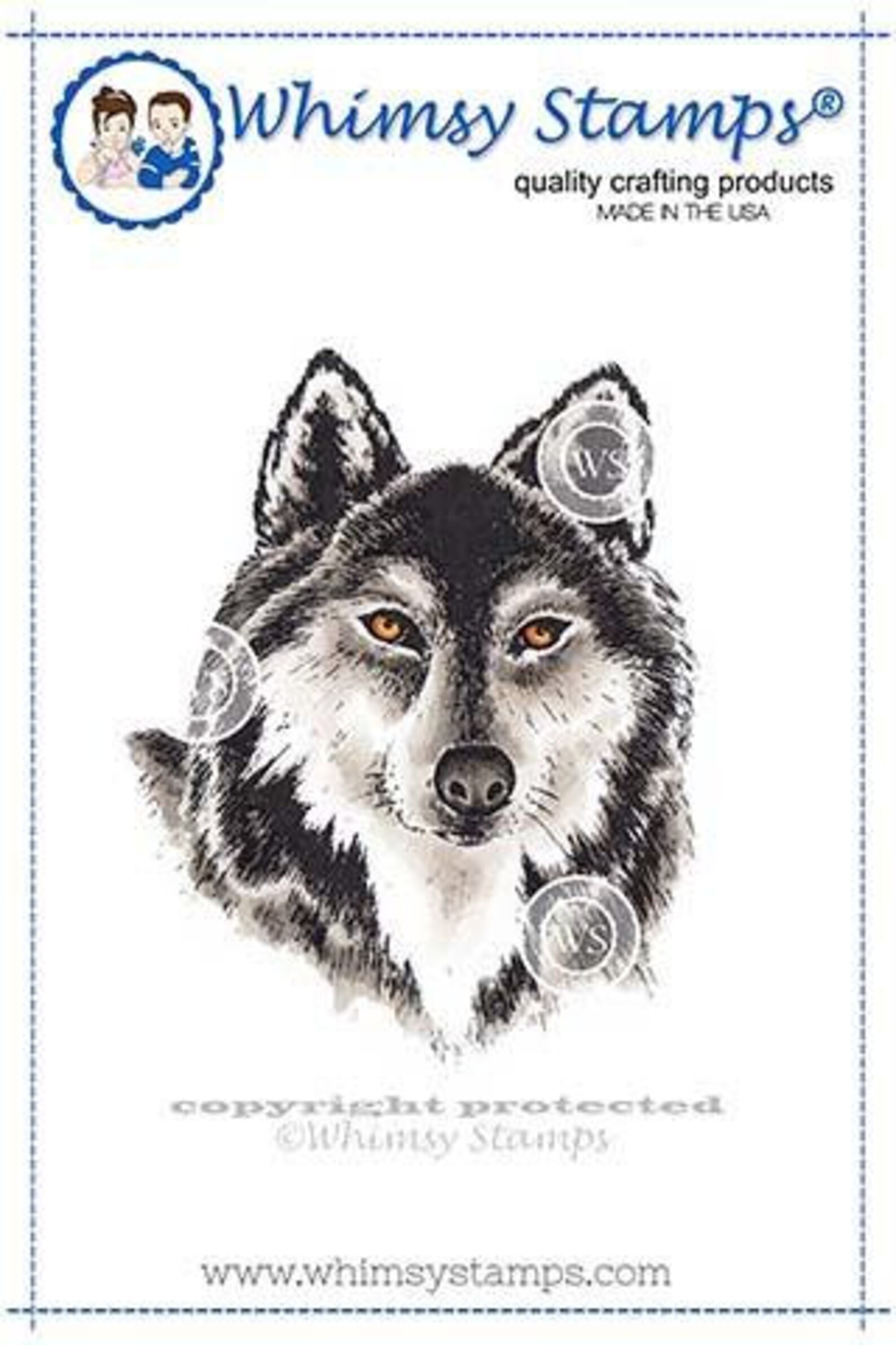 Whimsy Stamps Wolf Head Rubber Cling Stamp Wolf Rubber Stamp - Etsy