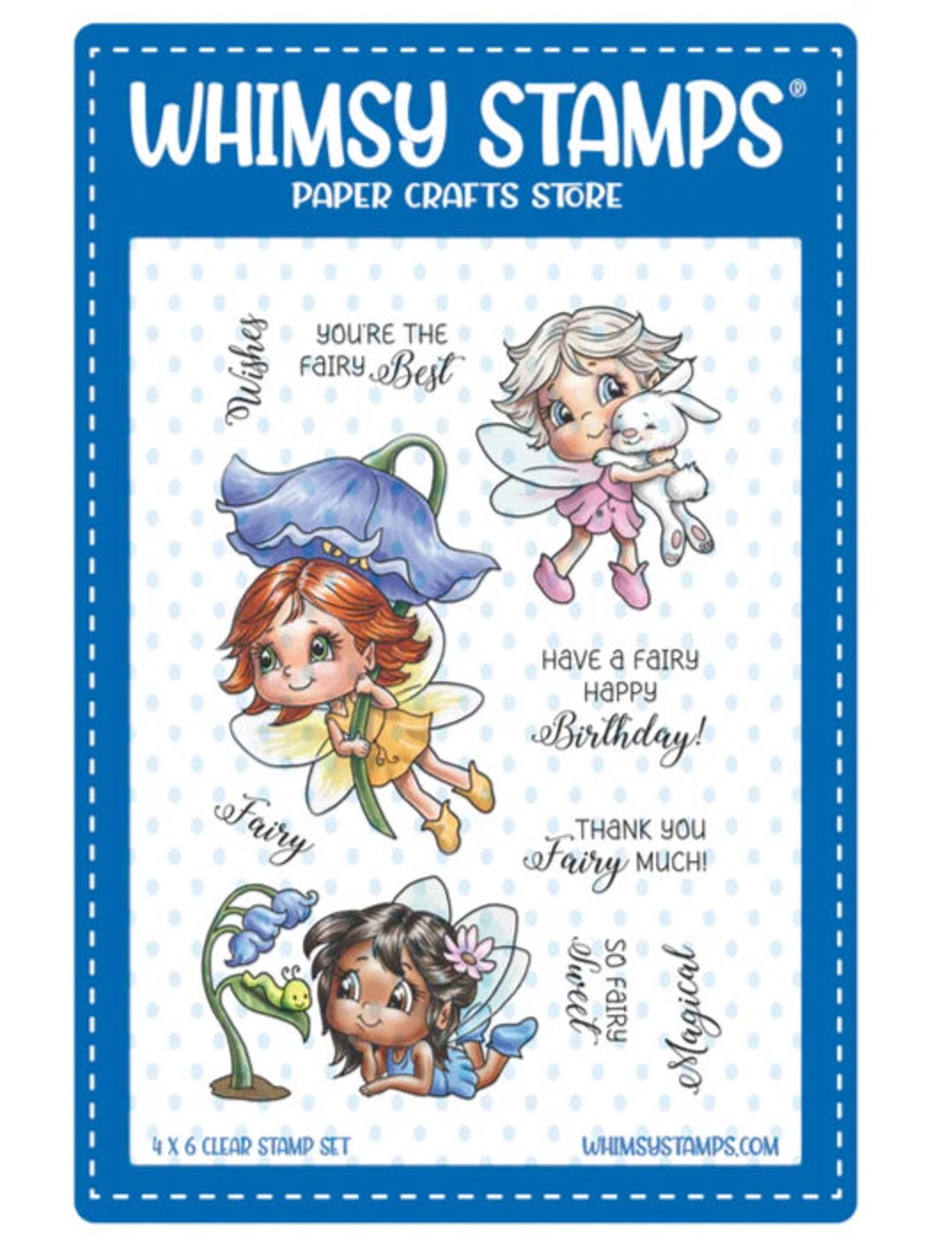 Whimsy Stamps Fairy Wishes Clear Stamps - Clear Cling Stamps - Fairy ...