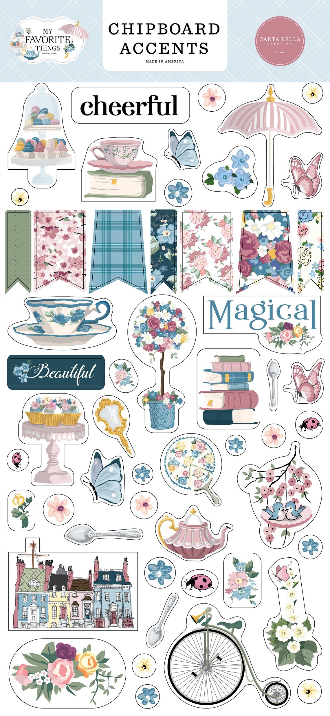 Carta Bella My Favorite Things Chipboard Accents - Spring Chipboard ...