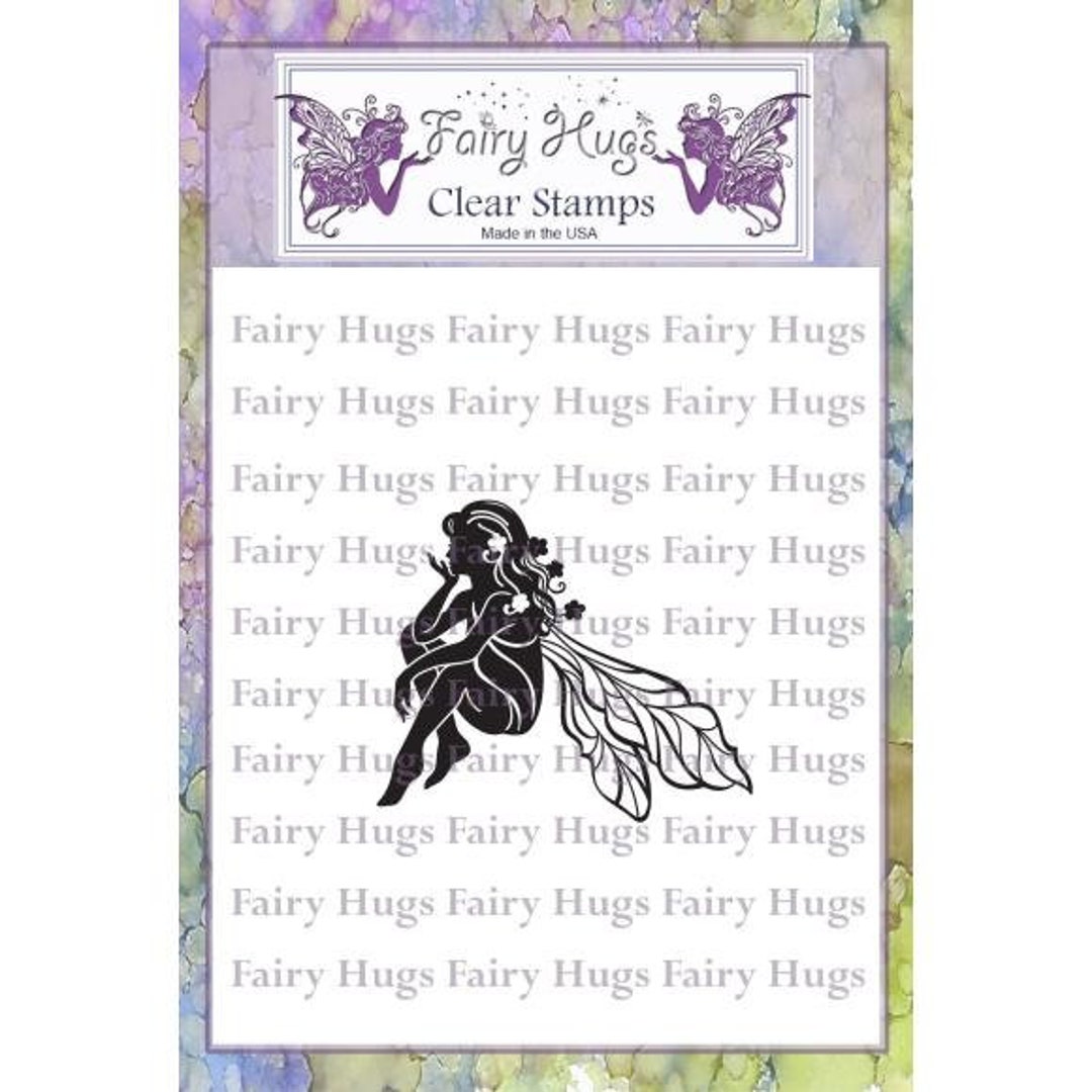 Fairy Hugs Azalea Stamp - Sitting Fairy Stamp - Clear Cling Stamp ...