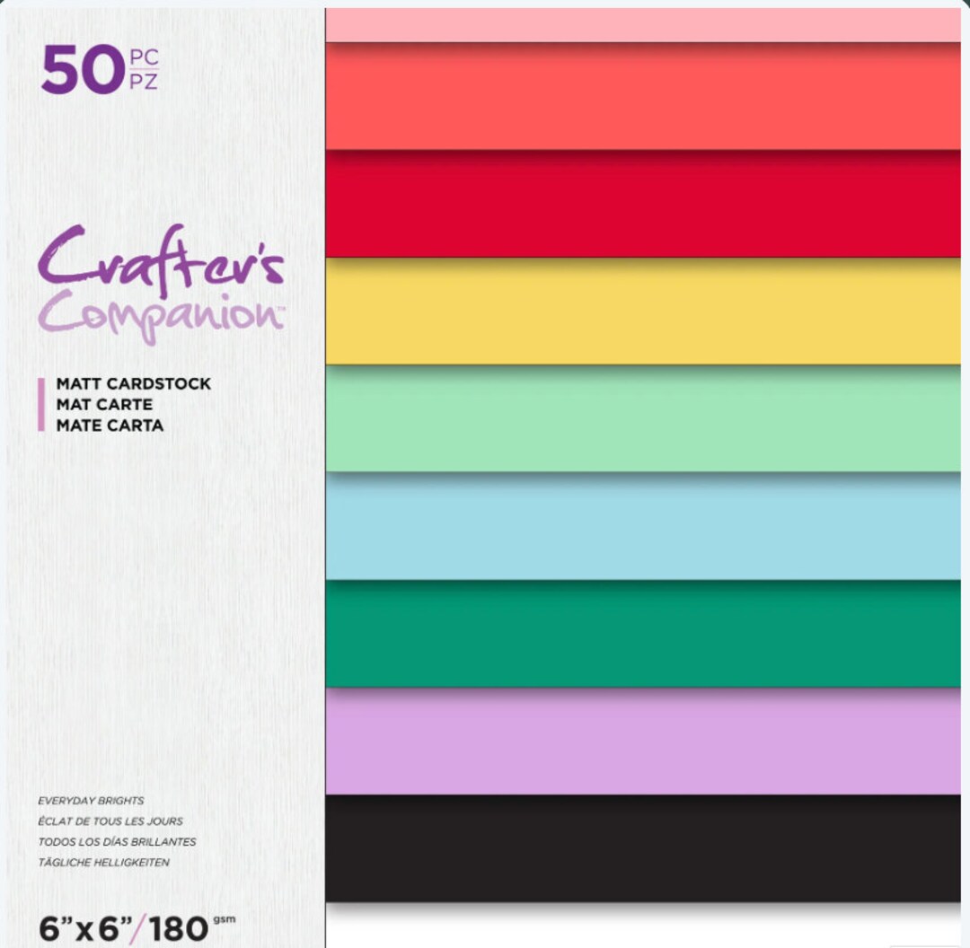 Crafter's Companion 6x6 Everyday Brights - Double Sided Cardstock - 6x6 ...