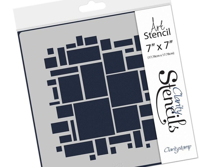 Clarity Abstract Squares Stencil - Clarity Stencil - Background Stencil ...