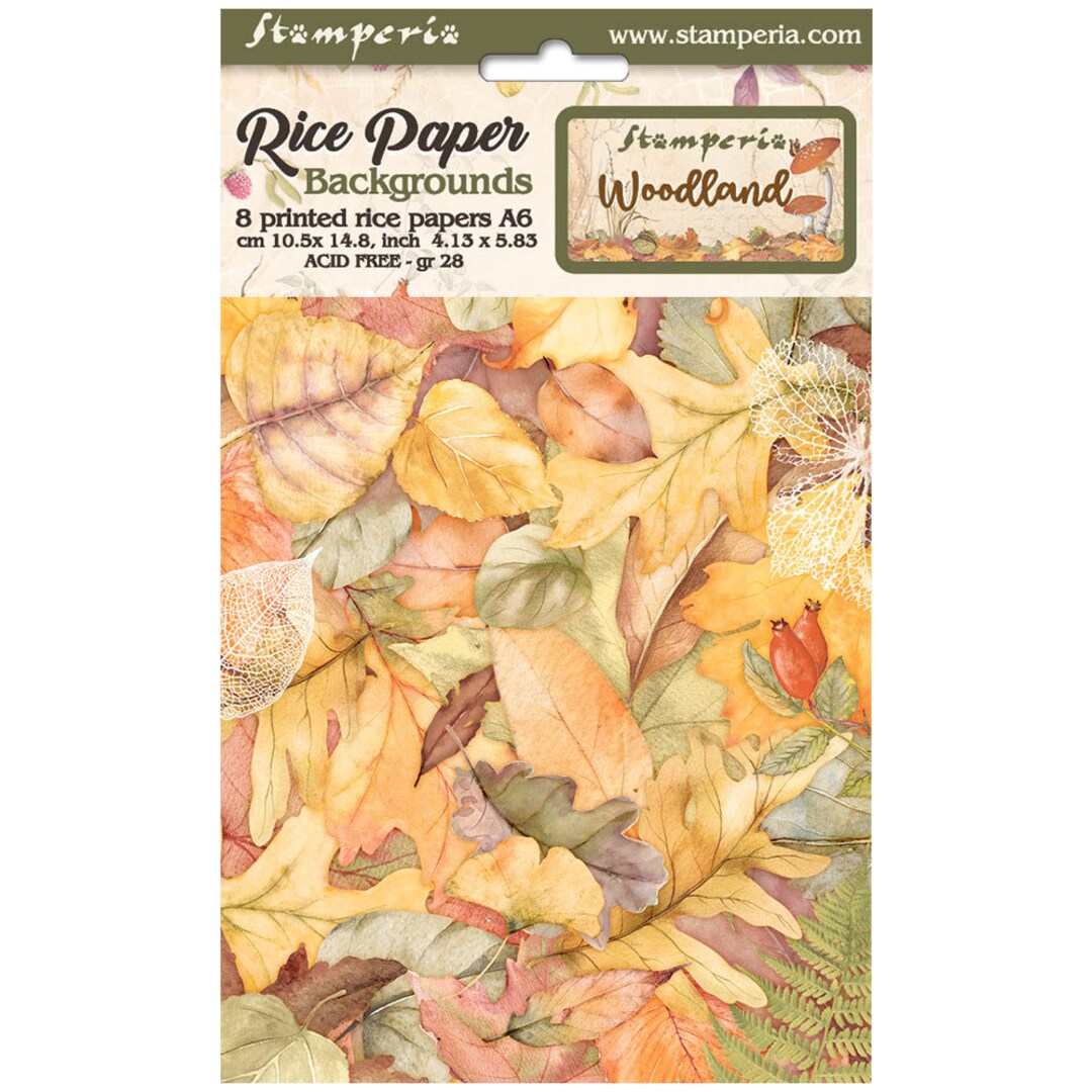 Stamperia A6 Woodland 8pk Rice Paper Decoupage Rice Paper Fall Rice ...