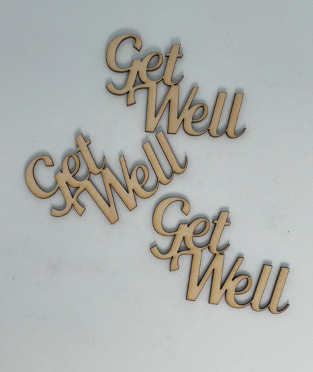 Wood Cut Out - Laser Cut Words - Get Well - Wood Phrases - Decorative ...