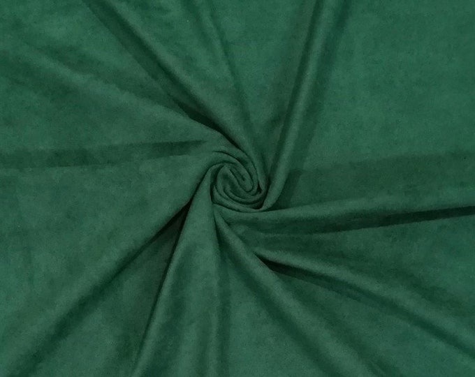 Emerald Green Suedette - Green Synthetic Fabric - Synthetic Suede ...
