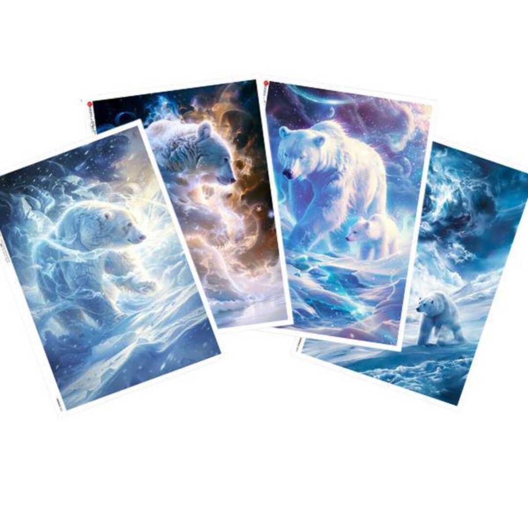 Paper Designs A4 Rice Paper - Polar Bear Rice Paper - Bear Rice Paper ...