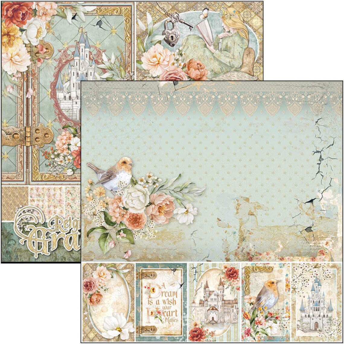 Ciao Bella 8x8 Reign of Grace Cardstock - 8x8 Cardstock - Double-sided ...
