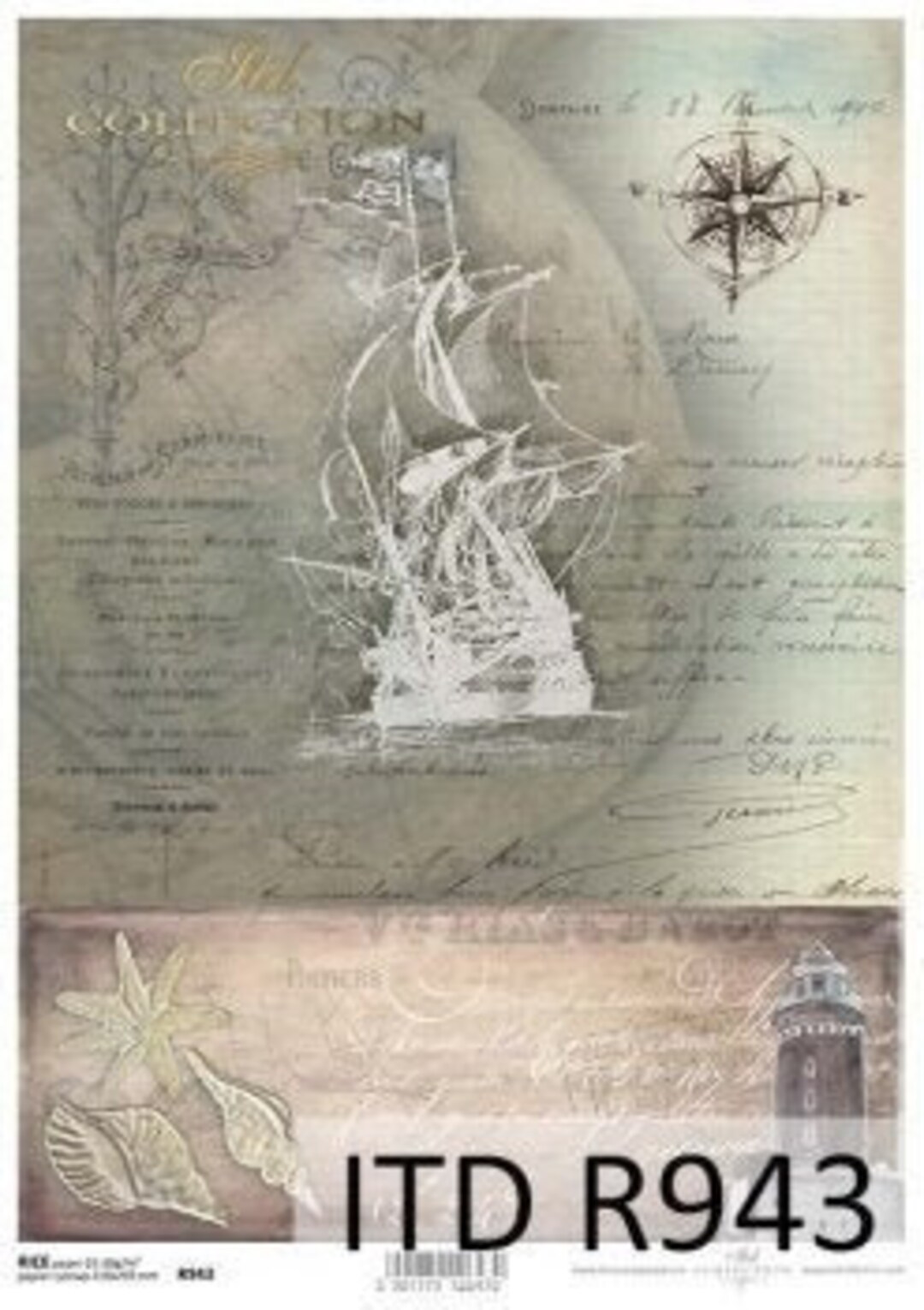 ITD Collection Maritime Decoupage Paper - Maritime Rice Paper - Ship ...