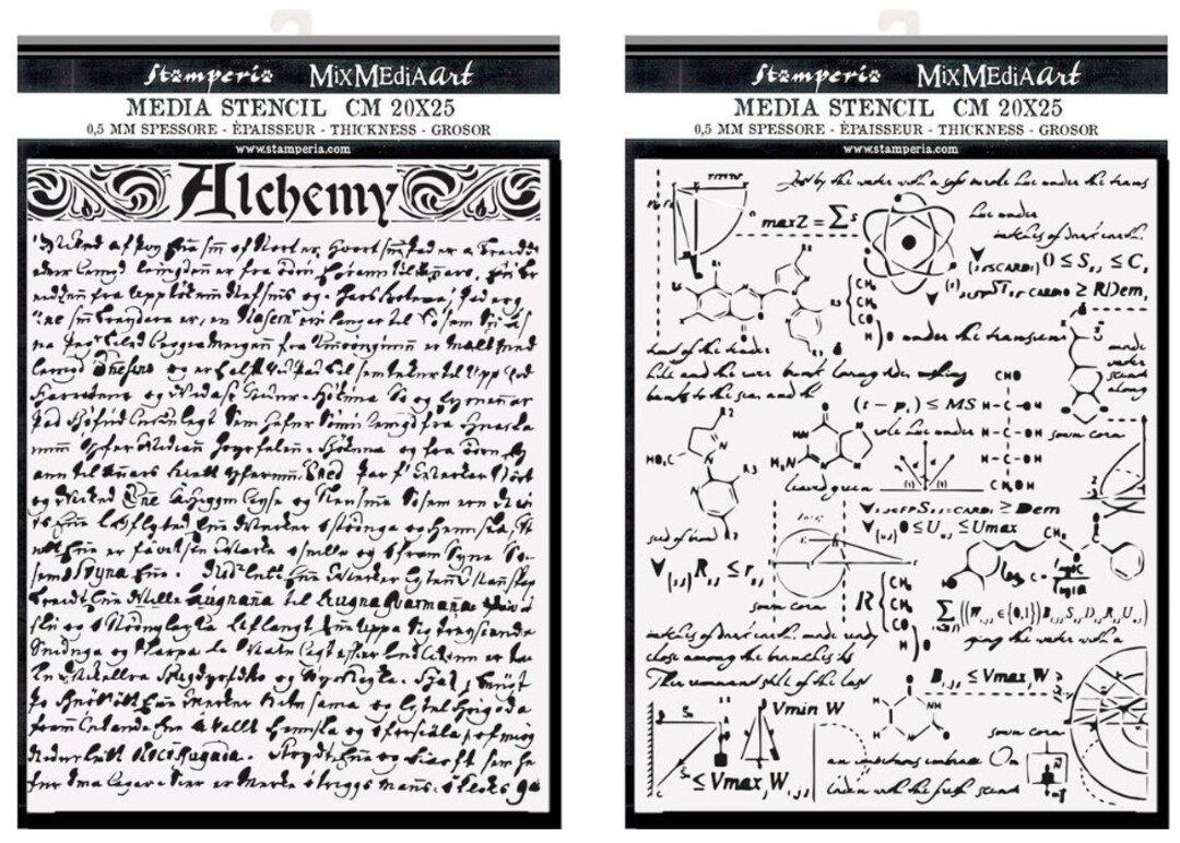 Stamperia Alchemy Stencils - Alchemy 8x10 Stencil - Thick Stencil ...
