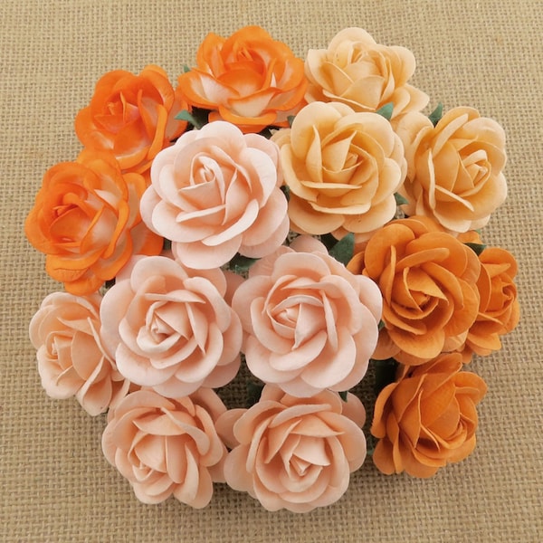 Orange Paper Flowers - Etsy